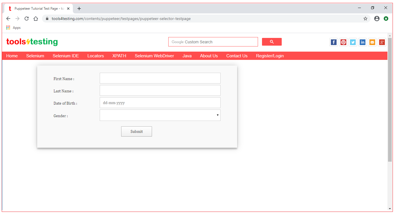 Id Selector In Puppeteer - tools4testing Id Selector In Puppeteer - tools4testing