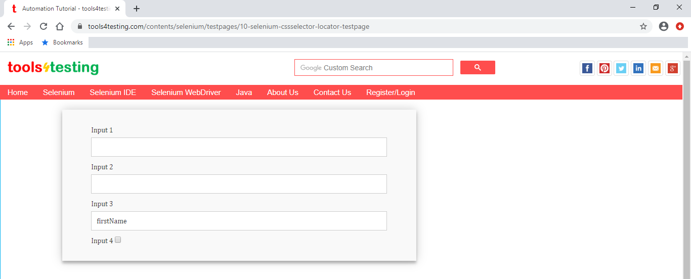 Selenium Css Locator Selenium Css Selector Tools4testing
